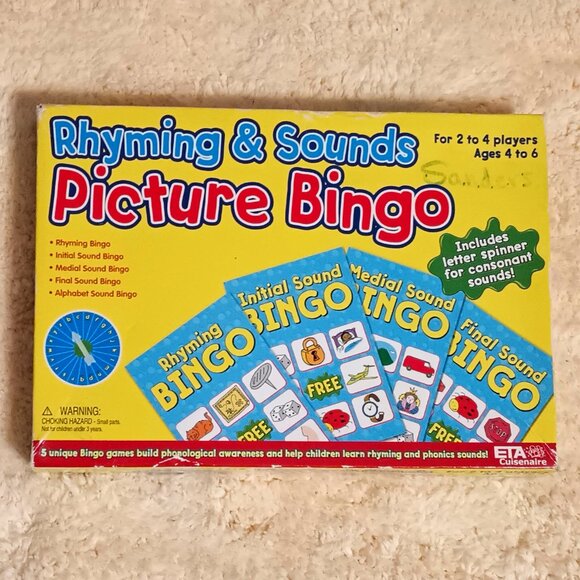 ETA Cuisenaire | Toys | Vguc Rhyming Sounds Picture Bingo By Eta ...